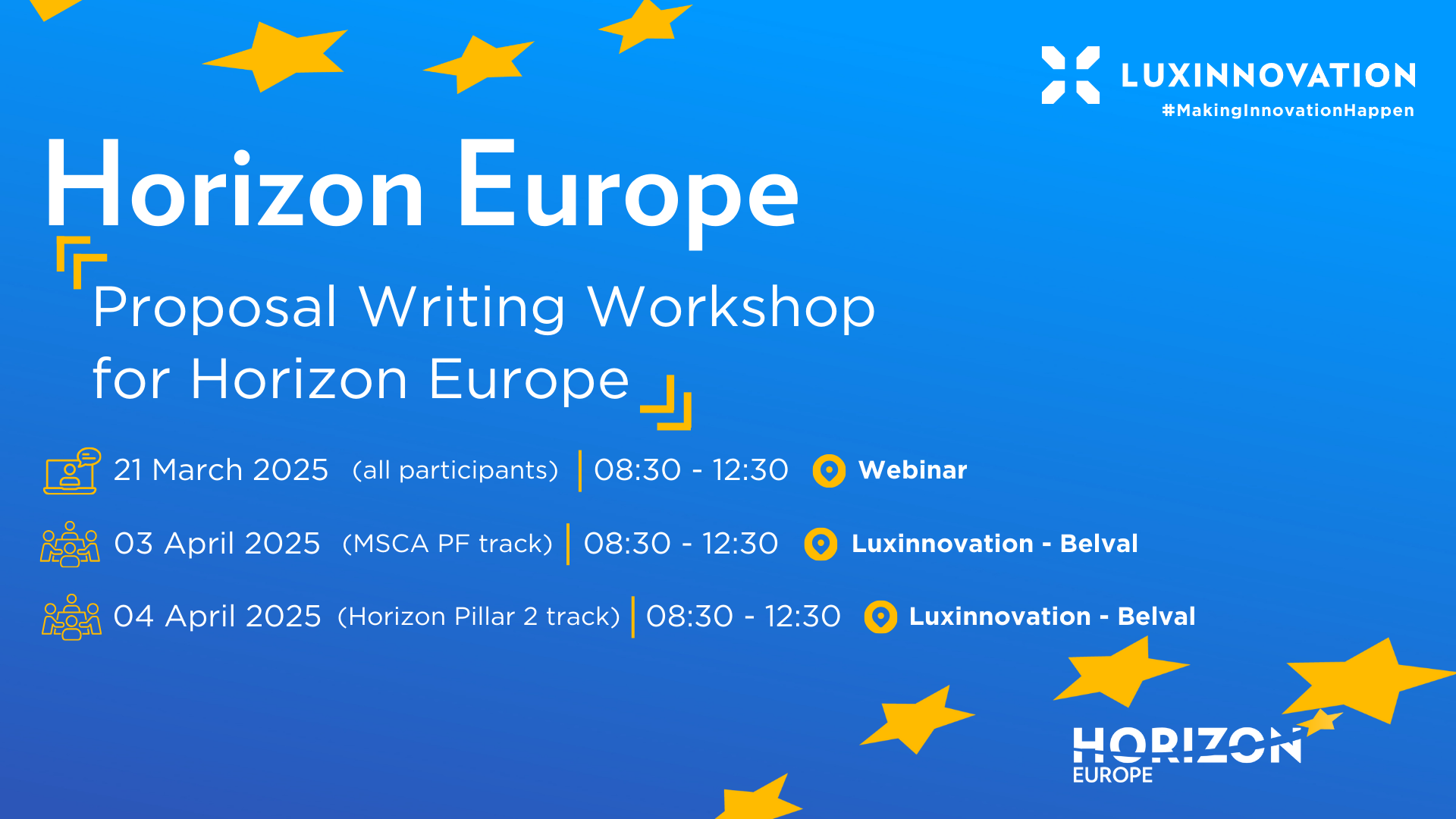 Proposal Writing Workshop for Horizon Europe